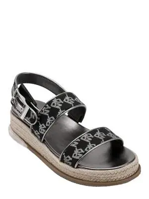 Dkny DKNY Berris Slingback Platform Espadrille Black/nickel