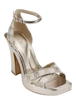 Dkny Linda Ankle Strap Sandal - Bone
