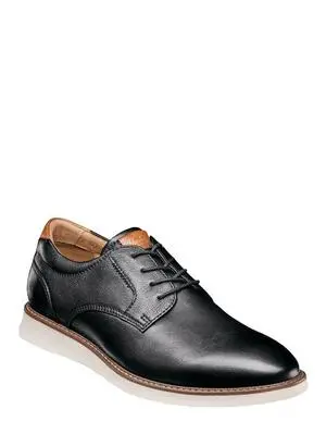 Florsheim Plain Toe Leather Derby - Black Multi