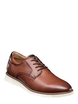 Florsheim Plain Toe Leather Derby - Cognac Multi