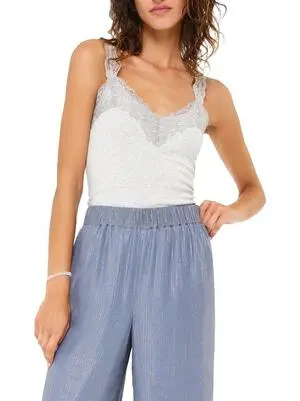 Cami Nyc Lani Lace Trim Tank Top - Heather Grey