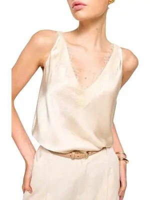 Cami Nyc CAMI NYC Marris Sleeveless Silk Top Bone