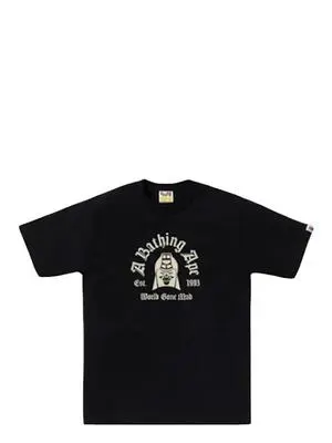 A BATHING APE Mad General College Tee Shirt - Black