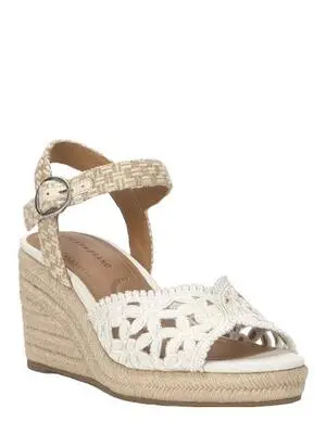 Lucky Brand Coya Espadrille Platform Wedge Sandal - White