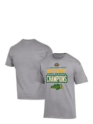 Champion Ndsu Bison 2024 Ncaa Fcs Football National S Locker Room T-shirt - Gray