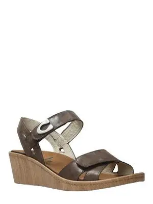 WOLKY Sanibel Platform Wedge Sandal - Cedar Brown
