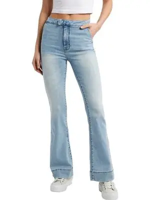 HIDDEN JEANS High-waist Flare Jeans - Light Wash