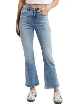HIDDEN JEANS High Waist Flare Jeans - Med Wash