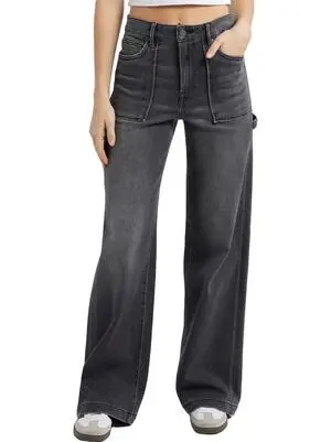 HIDDEN JEANS High-waist Carpenter Jeans - Grey