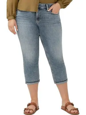 SILVER JEANS CO. Suki Curvy Mid-rise Capri Jeans - Indigo