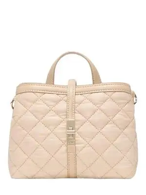 Mz Wallace Mini Astor Diamond Quilted Bag - Buff