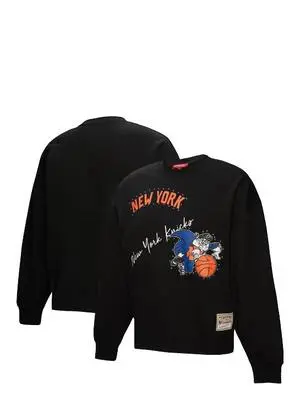 Mitchell & Ness New York Knicks Hardwood Classics Home Team Pullover Sweatshirt - Black