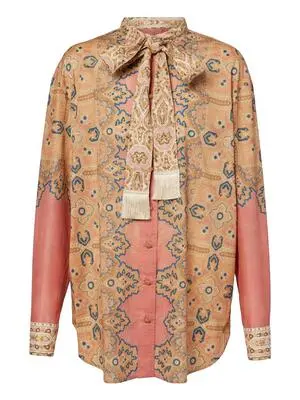 Valentino Garavani Voyage Imaginaire Cotton Muslin Blouse - Multicoloured