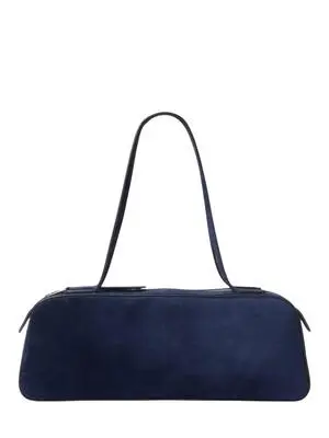 Khaite Simona Suede Shoulder Bag Blue