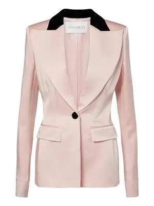 Nina Ricci Twill Double-breasted Blazer - Pink