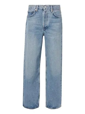 AGOLDE Henson Mid-rise Wide-leg Jeans - Blue