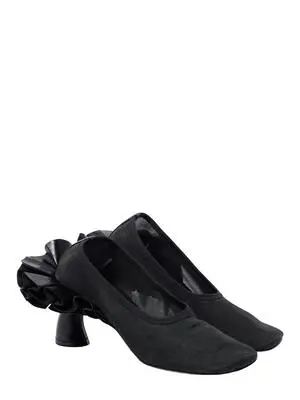 DRIES VAN NOTEN Dries Van Noten Ruffled Leather-Trimmed Mesh Pumps