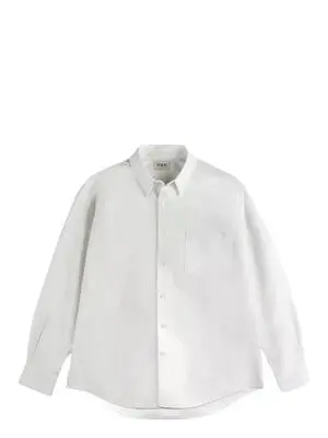 TOD'S Curved-hem Button-up Shirt - White