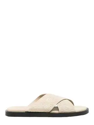 FERRAGAMO Logo-debossed Sandals - Neutrals