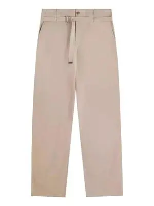 TOD'S Belted Straight-leg Trousers - Neutrals