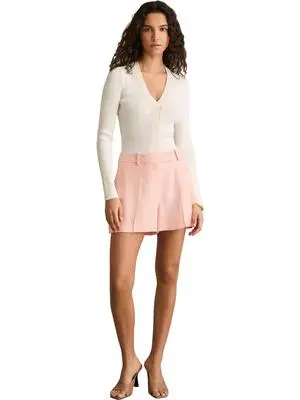 REISS Magda Mid-rise Tailored Shorts - Pink