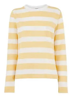 Whistles Stripe-pattern Cotton Top - Yellow