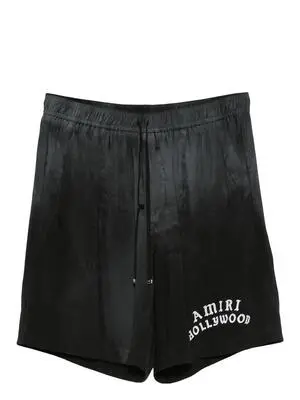 Amiri Embroidered Logo Shorts Black