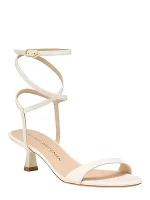 STUART WEITZMAN Nudist 50 Wrap Sandals Cream