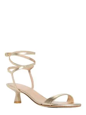 STUART WEITZMAN Nudist 50 Wrap Sandals Light Gold