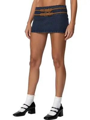 EDIKTED Edikted Sky Denim Mini Skort