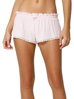 EDIKTED Waffle Shorts - Pink
