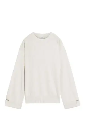 Brunello Cucinelli Bead-embellished Cashmere Sweater - Off-white