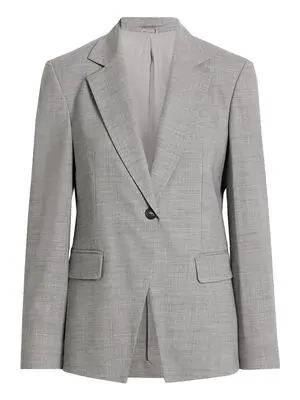 Brunello Cucinelli Bead-embellished Wool-blend Blazer - Gray