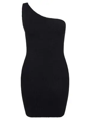 Hunza G Nancy One Shoulder Dress - Black