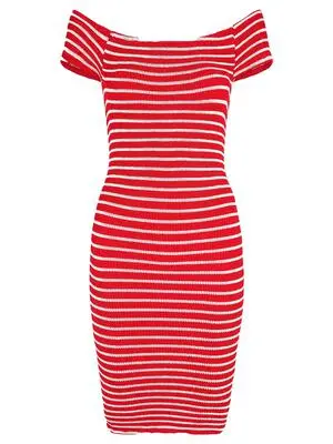 Hunza G Grace Dress - Red/white Stripe