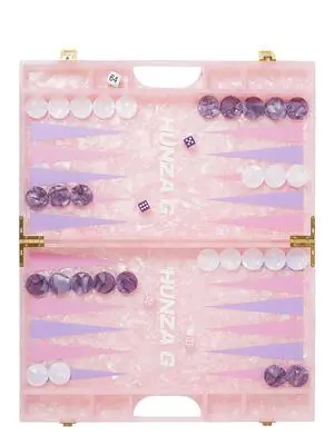 Hunza G Backgammon Board - Pink Marble