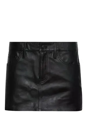 Wardrobe.NYC Leather Mini Skirt - Black