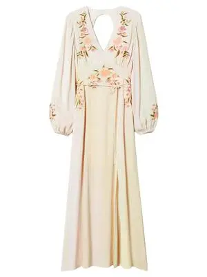 TWINSET TWINSET Floral-Embroidery Maxi Dress