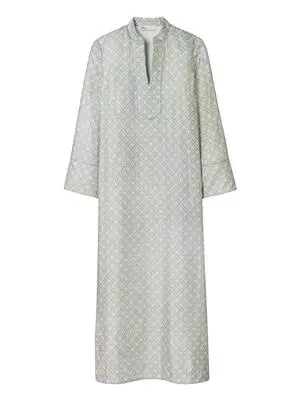 Tory Burch T-monogram Silk Kaftan - Grey