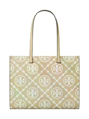 Tory Burch T Monogram Embossed Tote Bag - Neutrals