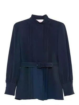 Valentino Garavani Cady Belted Blouse - Blue
