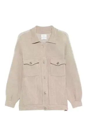 BARRIE Panelled Cardigan - Neutrals