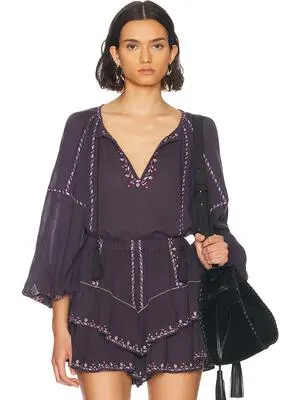 Isabel Marant Fernanda Top - Faded Night & Lilac