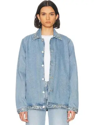 Coperni Studded Denim Jacket - Blue Washed