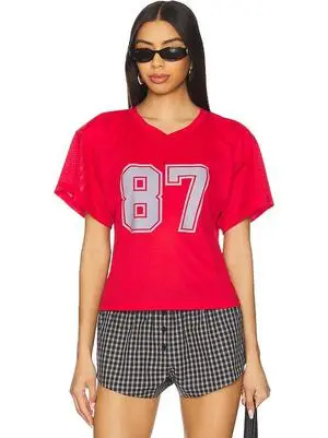 LOVERS AND FRIENDS Cropped Jersey Top - Red