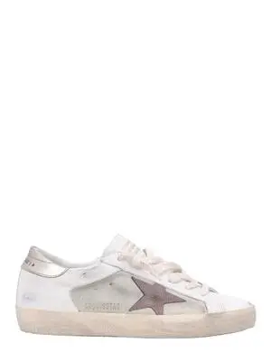 GOLDEN GOOSE Superstar Lace Up Sneakers - White/light Brown/platinum
