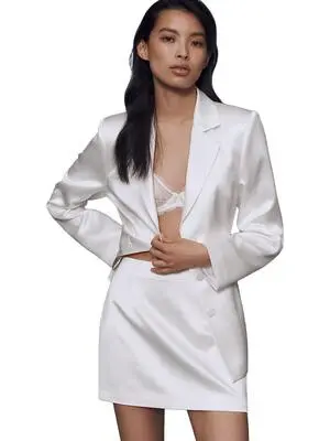 MARE MARE Mare Mare Vienna Structured Pinched Blazer Jacket White