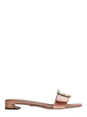 Dolce & Gabbana Crystal-buckle Sandals - Pink