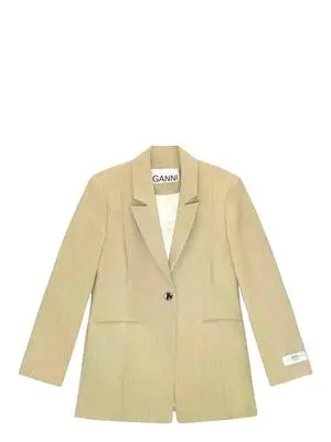 GANNI Appliqué Blazer - Neutrals