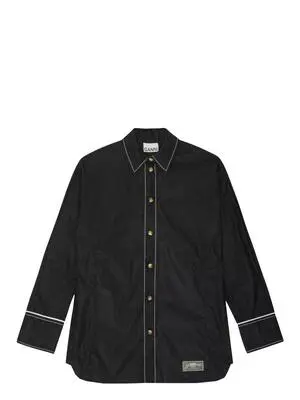 GANNI Contrasting Shirt - Black